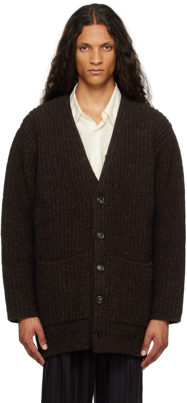 Our Legacy Brown Colossal Cardigan In Welsh Black Albion W - 70
